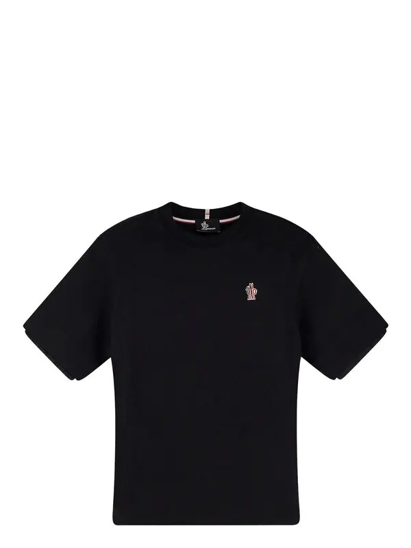 Moncler Embroidered Logo Cotton T-shirt - Multicolor