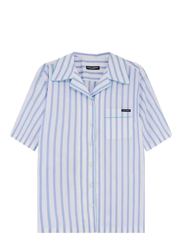 Dolce & Gabbana Striped Cotton And Silk Shirt - Multicolor