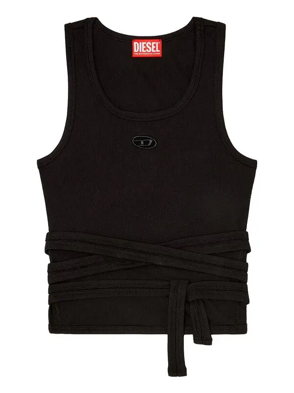 DIESEL® Ribbed Knit Crewneck Tank Top - Multicolor