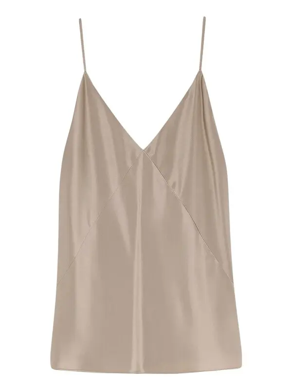 Max Mara Silk V-neck Camisole Top - Multicolor