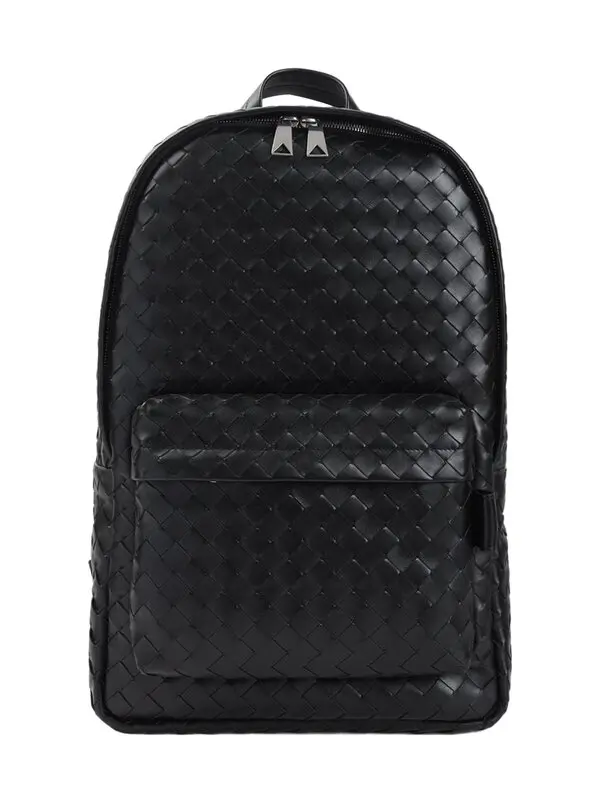 Bottega Veneta Intrecciato Leather Backpack - Black
