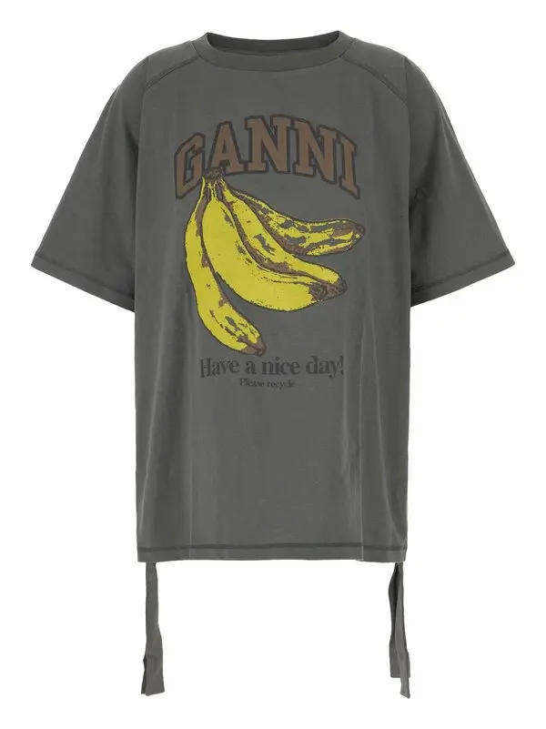 GANNI Have A Nice Day" Banana Graphic T-shirt - Multicolor