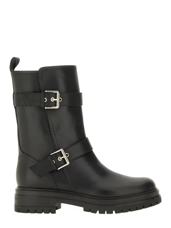 GIANVITO ROSSI Thiago Buckled Calfskin Boots - Black