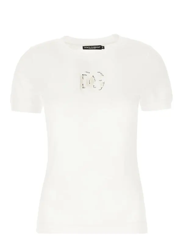 Dolce & Gabbana Embellished Dg Logo T-shirt - Multicolor