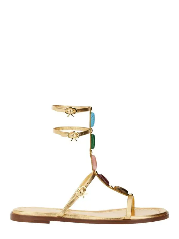 GIANVITO ROSSI Shanti 05 Gladiator Sandals - Gold