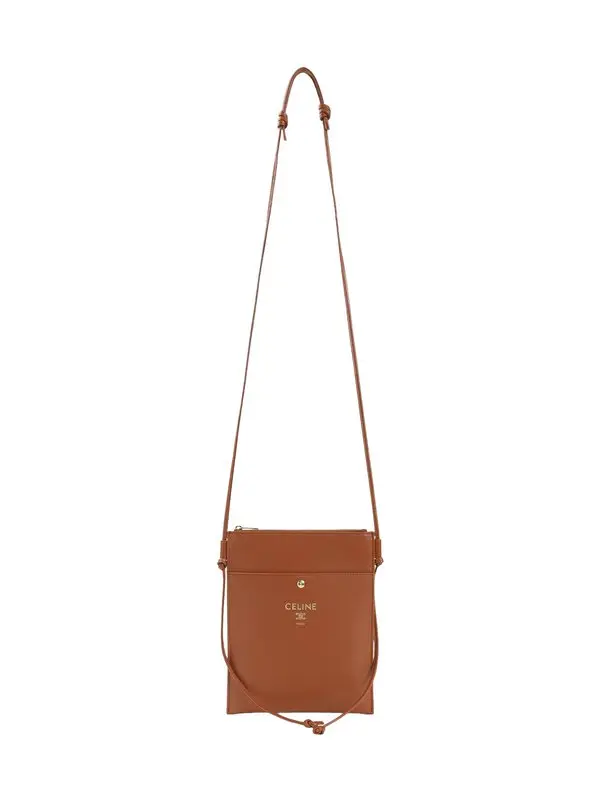 Celine Lamb Leather Sharp Pouch - Brown