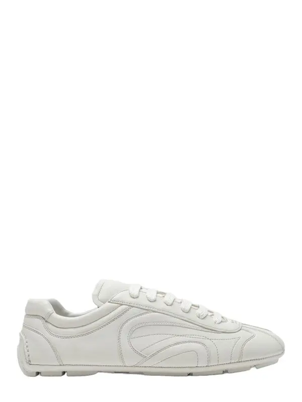 Prada Beige Lace-up Sneakers - Cream