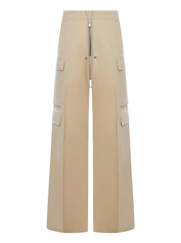 Rick Owens Cotton Cargobelas Trousers - Cream