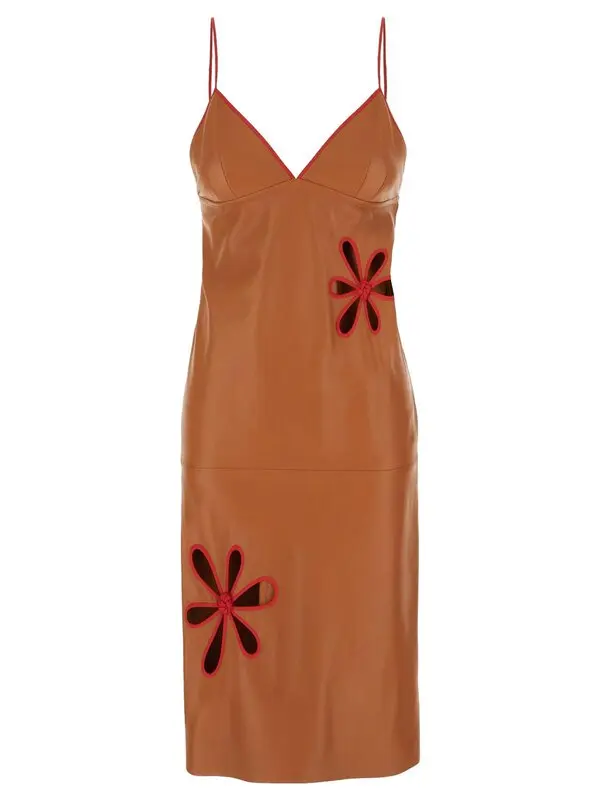 Fendi Floral Applique Dress - Multicolor