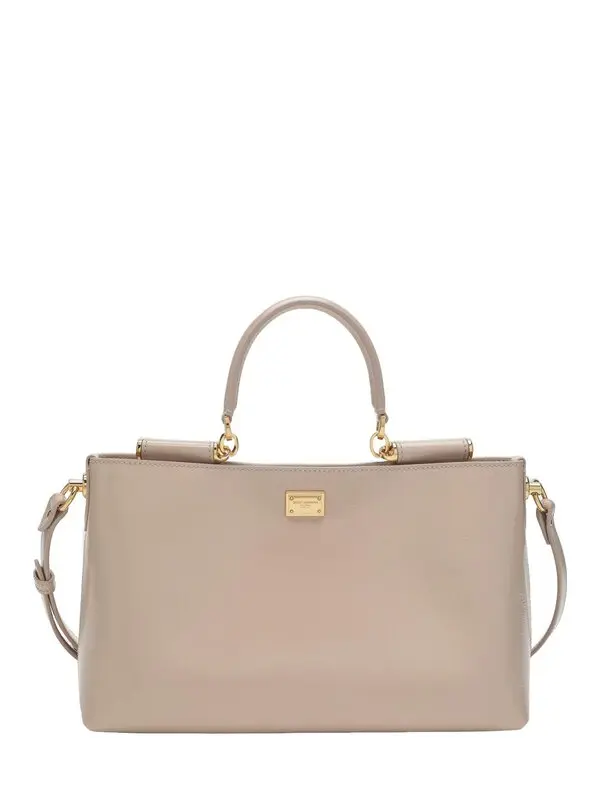 Dolce & Gabbana Vittoria Handbag In Leather - Cream