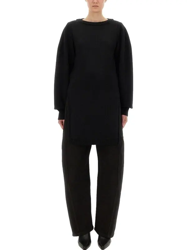 LEMAIRE Wool Sweater With Slits - Black