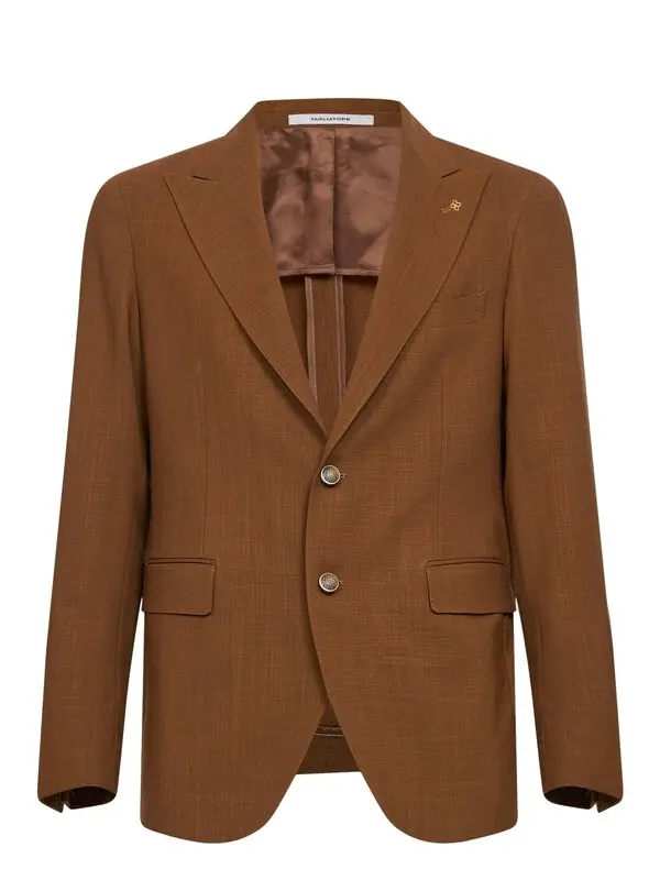 Tagliatore Clay Virgin Wool Vesuvio Single-breasted Blazer - Multicolor