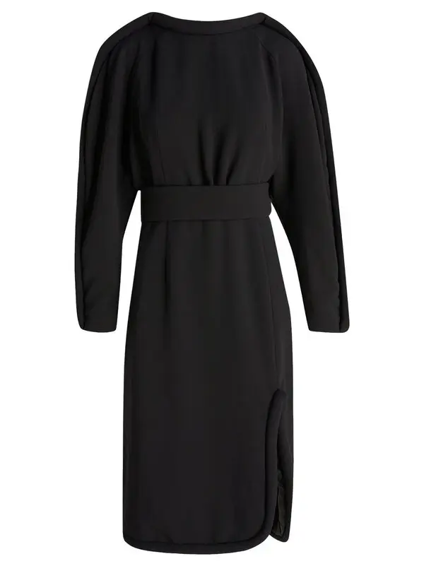 Dries Van Noten Black Belted Dress - Multicolor