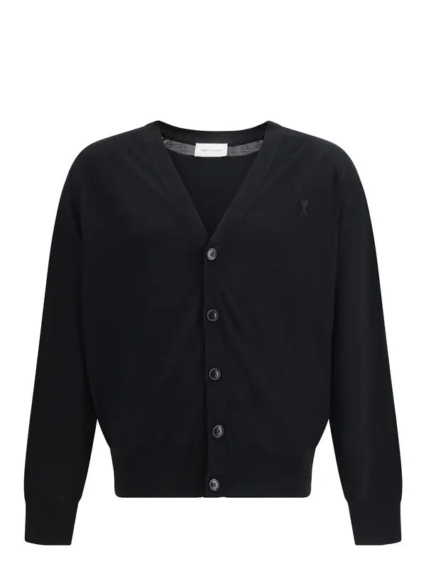 Ami De Coeur Merino Wool Cardigan - Black