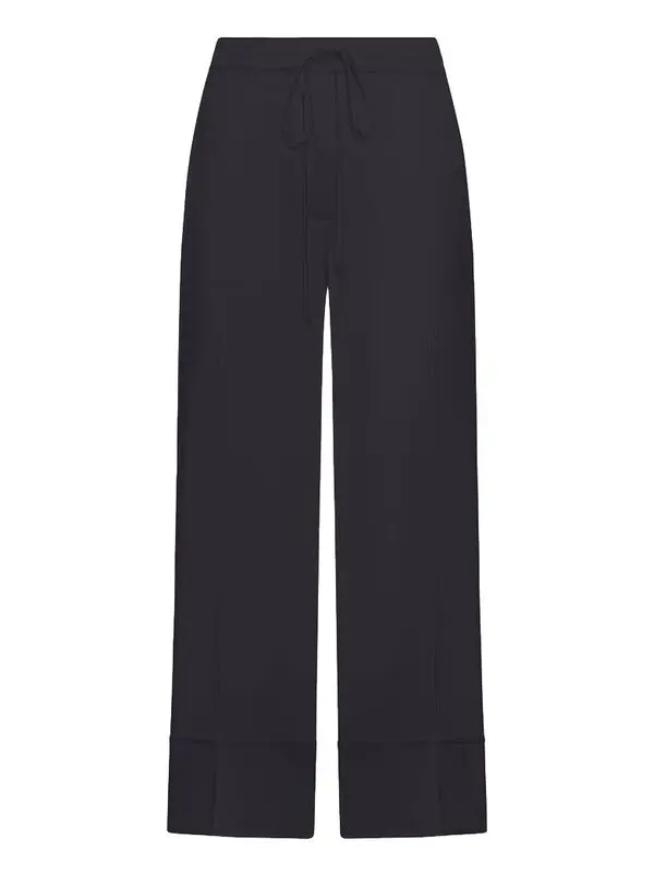 TOTEME Wide-leg Satin Drawstring Trousers - White