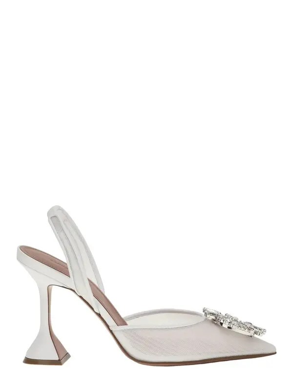 Amina Muaddi Begum Slingback Pumps - White