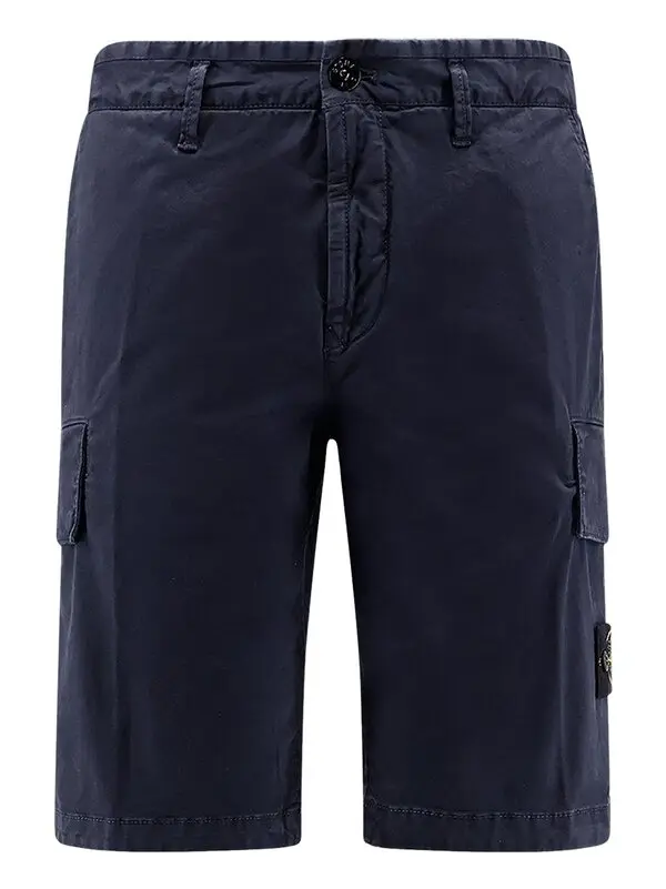 Stone Island Organic Cotton Stretch Cargo Shorts - Multicolor