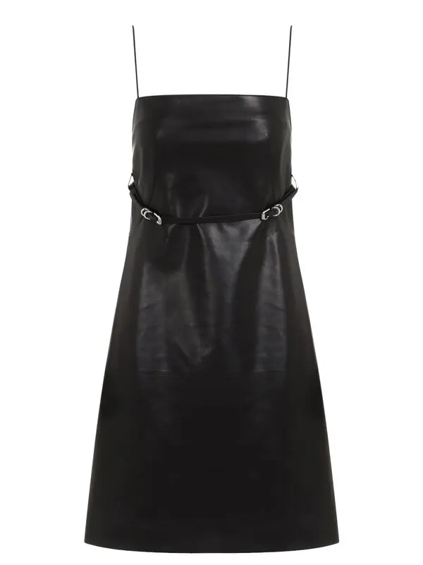 Givenchy Voyou Leather Mini Dress - Black