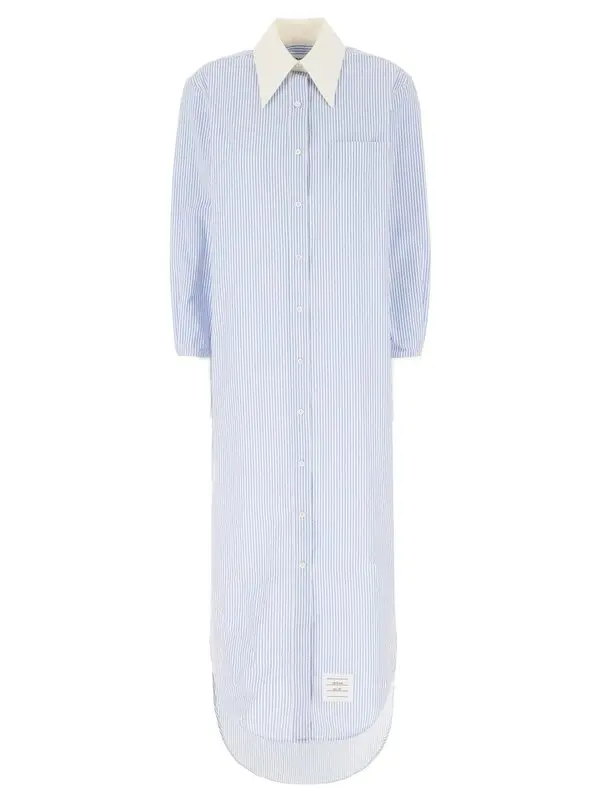 Thom Browne Striped Shirt Dress - Multicolor