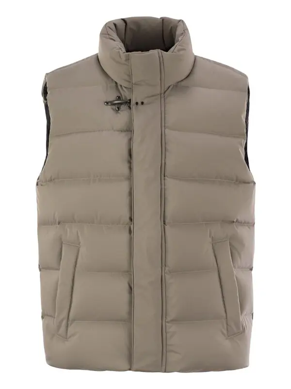 FAY Quilted Down Vest With Water-repellent Treatment - Multicolor