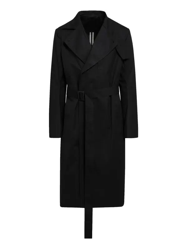 Rick Owens Double-breasted Cotton Coat - Black