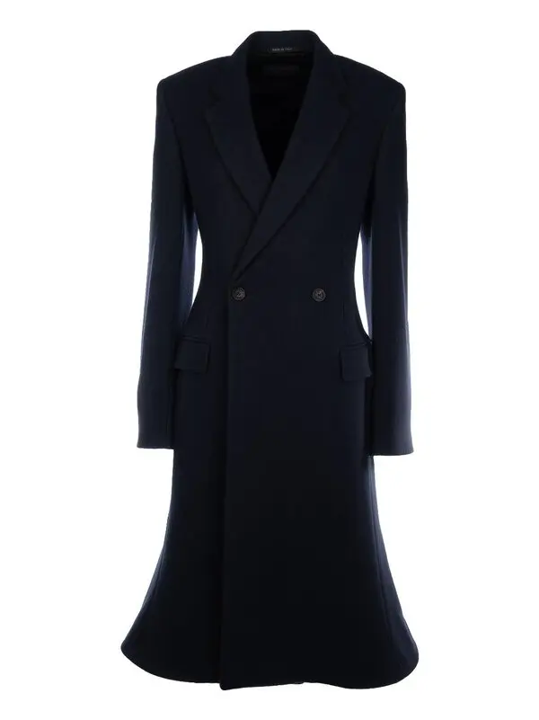 Balenciaga Double Breasted Tailored Coat - Multicolor