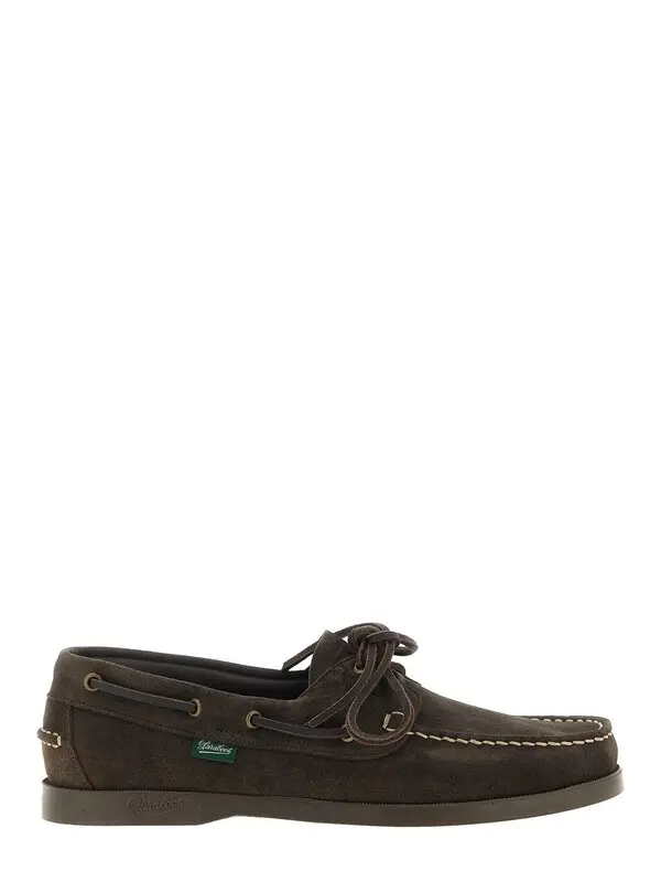 Paraboot Barth Suede Boat Shoe - Brown