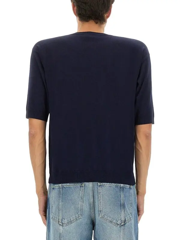 Moschino Wool And Silk Sweater - Blue