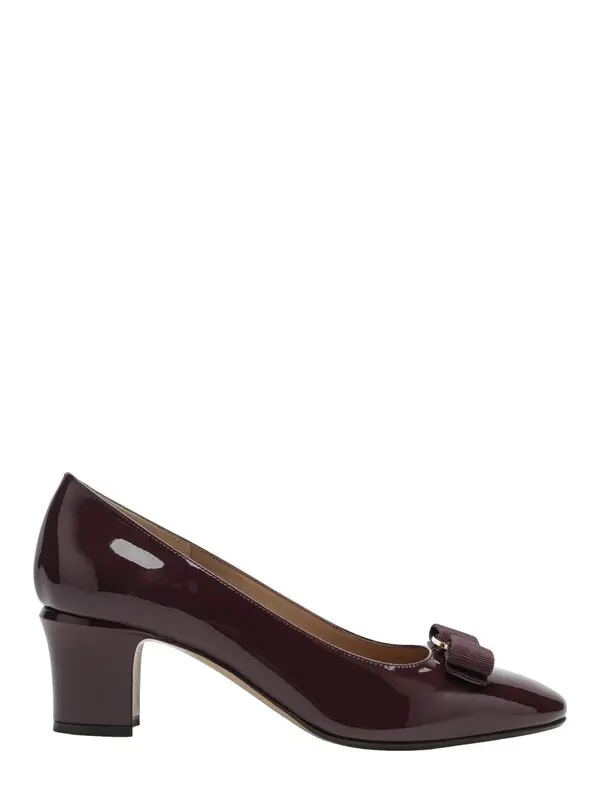 FERRAGAMO Plum Vara Bow Pumps - Red