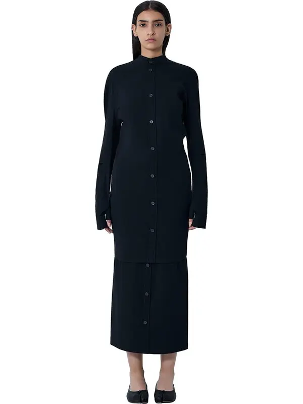 Issey Miyake Ruched Construction Shirt - Black