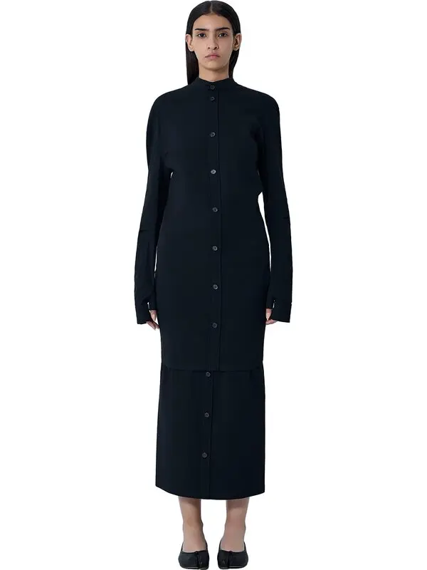 Issey Miyake Ruched Construction Shirt - Black