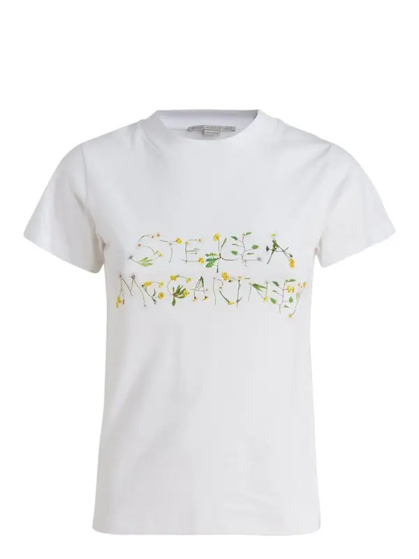 Stella McCartney Floral Logo T-shirt - Multicolor
