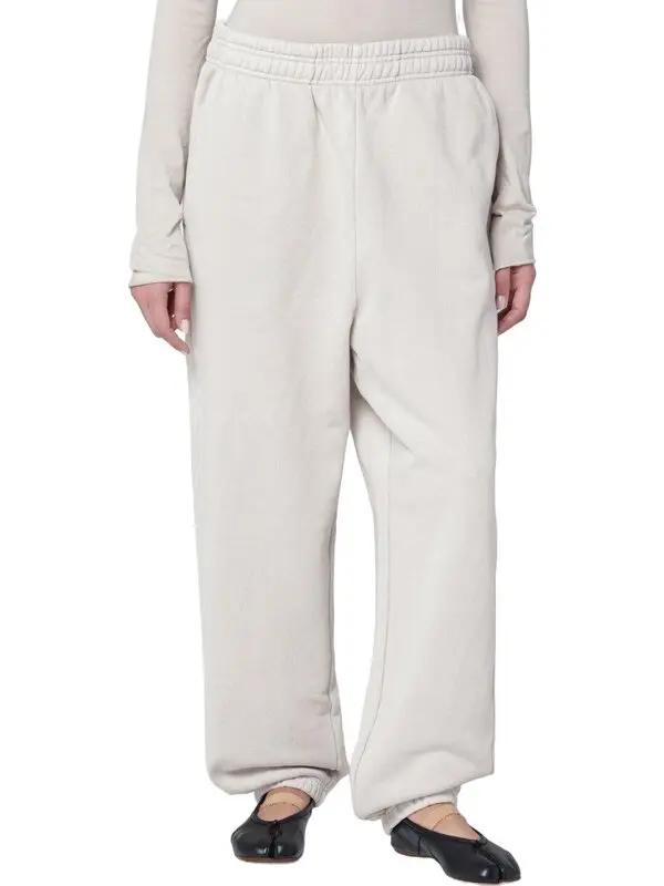 ENTIRE STUDIOS Cotton Wide Leg Joggers - White