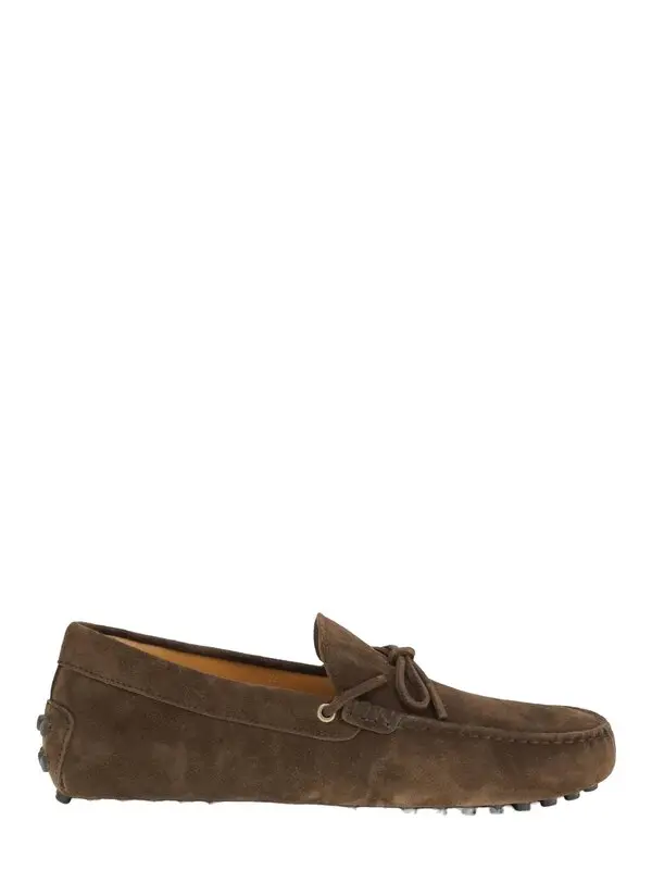 TOD'S Gommino Bubble Suede Loafers - Brown