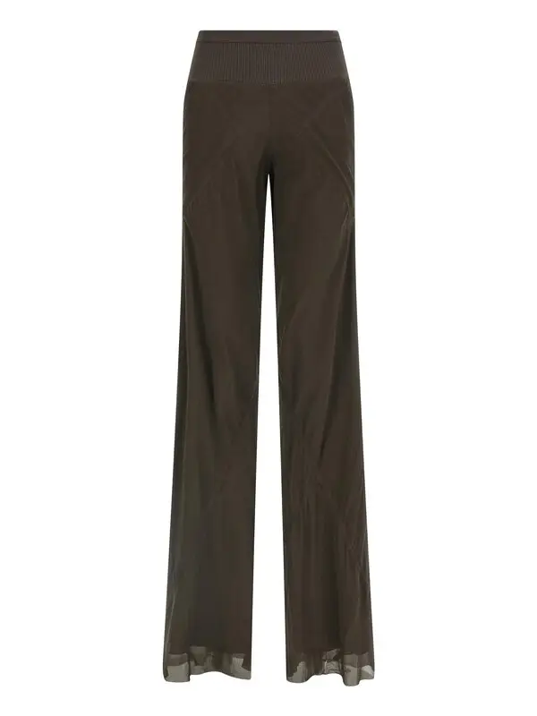 Rick Owens Bias Silk Trousers - Brown