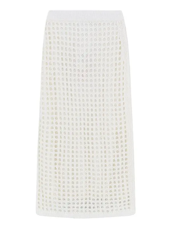 Max Mara Perforated Cotton Skirt - Multicolor
