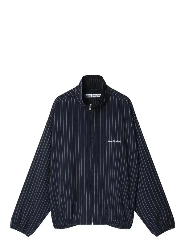 Acne Studios Zip-up Jacket With Pinstripe Pattern - Blue