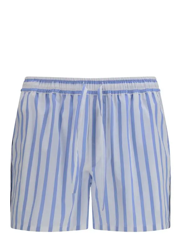 Dolce & Gabbana Striped Poplin Bermuda Shorts - Blue