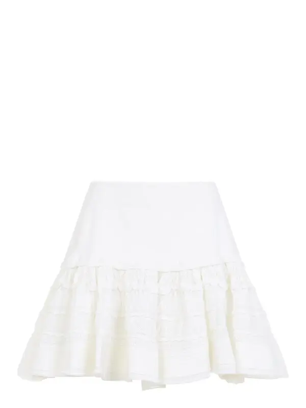 Alaïa Ruffle Mini Skirt - White