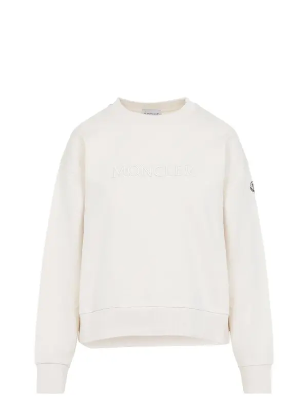 Moncler Cotton Sweatshirt With Embroidered Logo - Multicolor