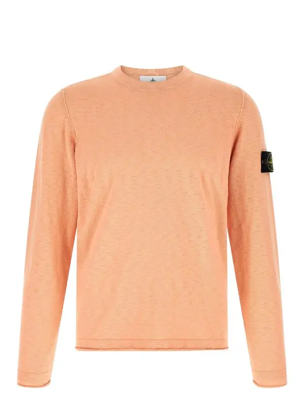 Stone Island 5100052 Fine Knit Cotton And Nylon Blend Sweater - Pink