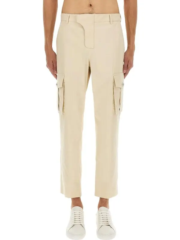 Balmain Straight Leg Cargo Pants - Cream