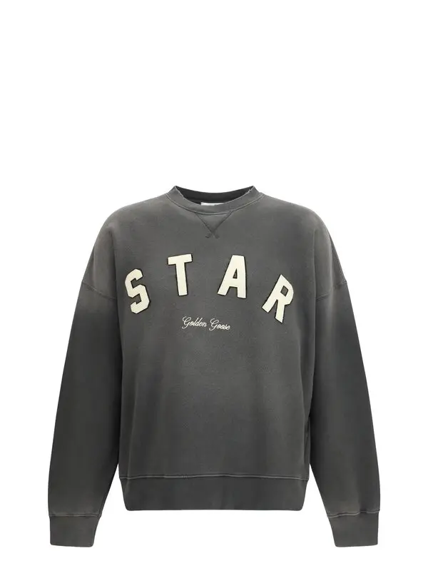 GOLDEN GOOSE Star" Embroidered Oversized Sweatshirt - Gray