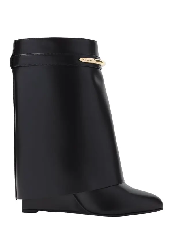 Givenchy Shark Pinch Calf Leather Ankle Boots - Black
