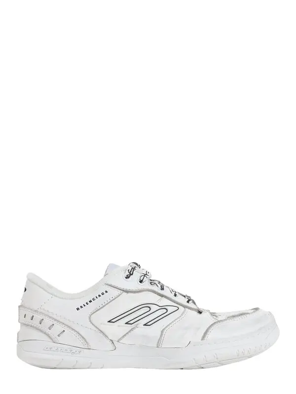 Balenciaga Hamptons Leather Sneakers - White