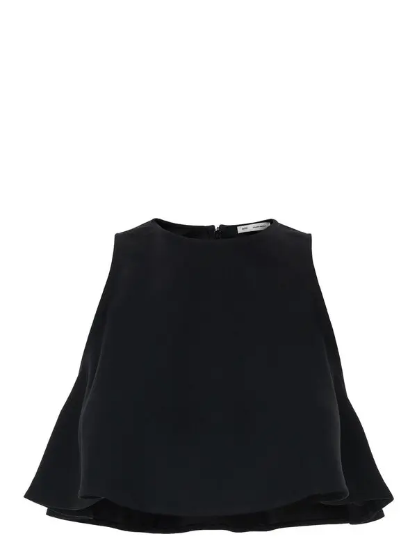 Ami Black Sleeveless Top - Multicolor