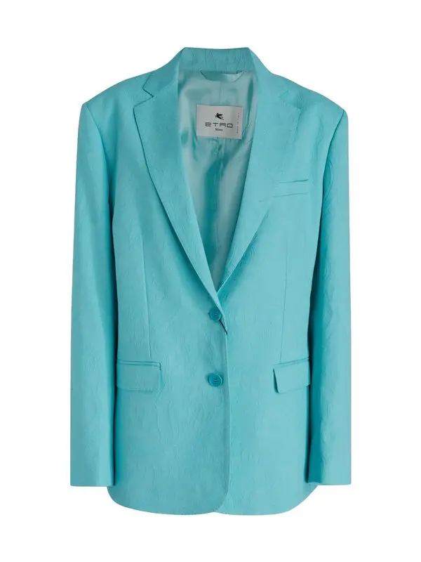 Etro Textured Single-breasted Blazer - Multicolor