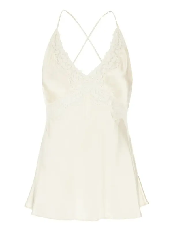 Alberta Ferretti Lace Trimmed Camisole Top - Multicolor