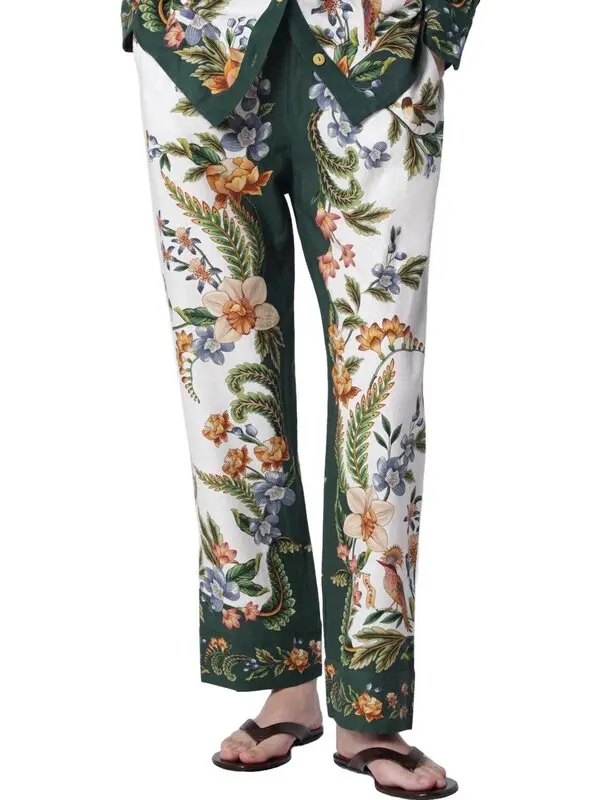 Farm Rio Linen Blend Trousers - Multicolor