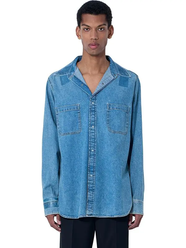 MAISON MARGIELA Denim Button-down Shirt - Blue